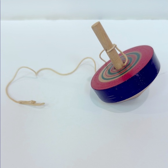 Unique Vintage | Toys | Vintage German Classic Wooden Spinning Top Toy ...
